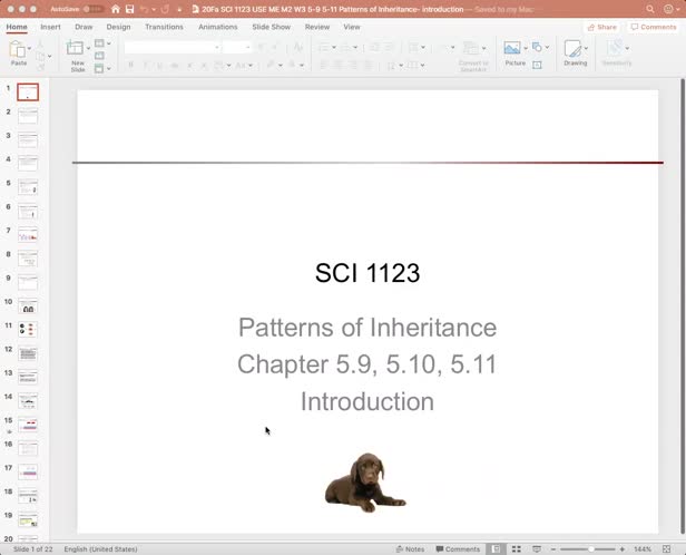 M2 W4 5.9-5.11 Patterns of inheritance, part 1
