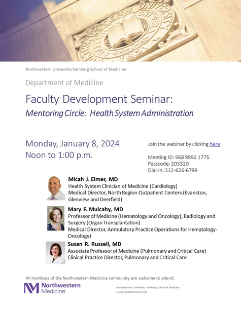 2024.01.08 - Faculty Development Seminars - Mentoring Circle: Health ...