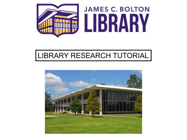 Library Research Tutorial (Video)