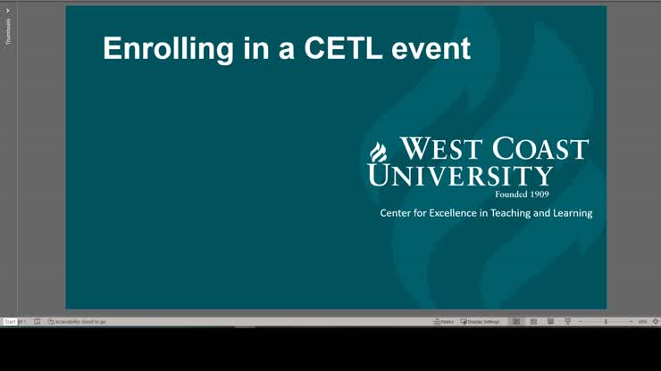 How to enroll into a CETL event