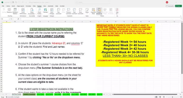 Step 1 Registration Workflow Info