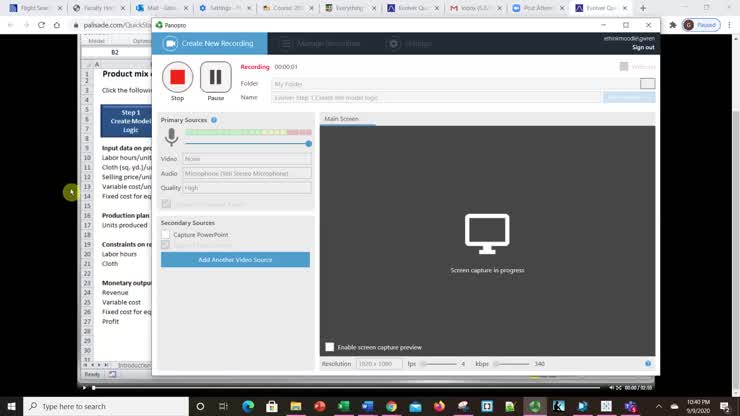 Evolver Step 1 Create the model logic