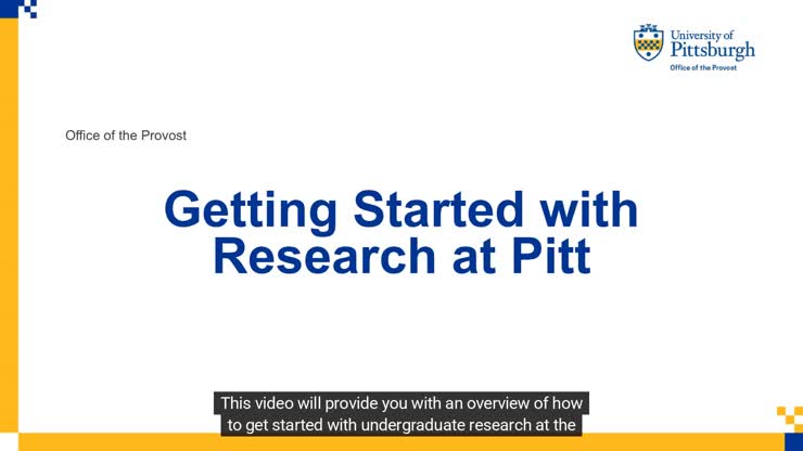 Getting Started with Research at Pitt