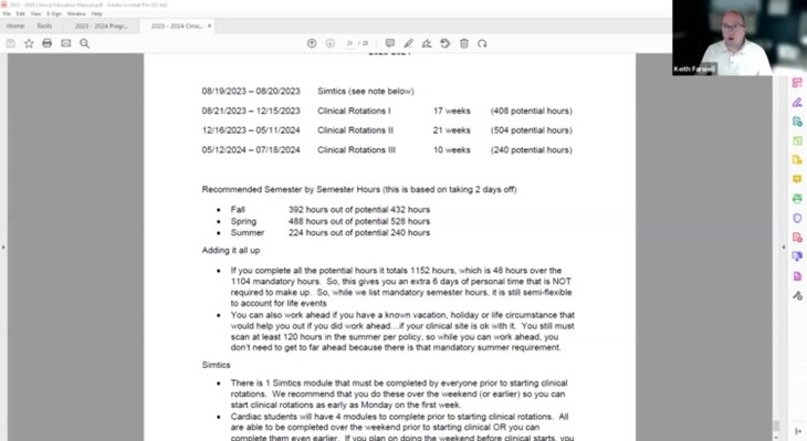 Program updates and changes