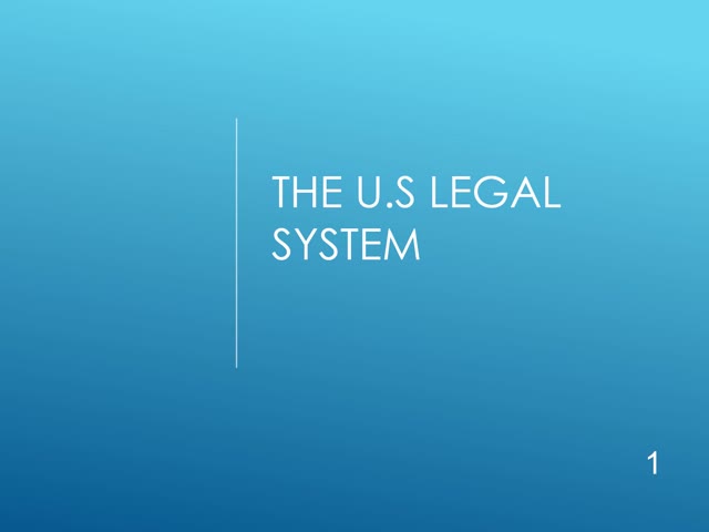 U.S. Legal System video