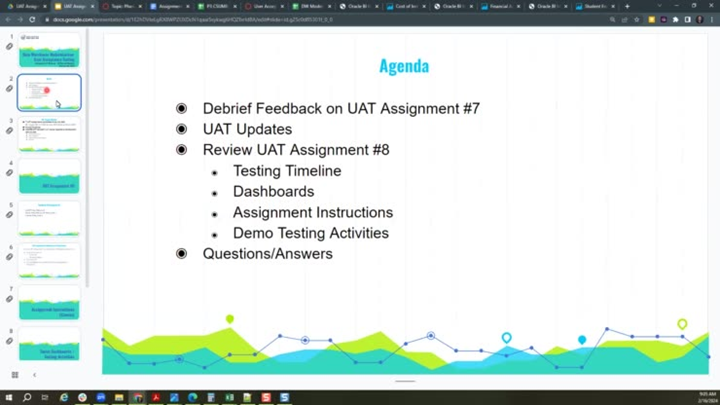UAT Assignment #7 Wrap-up & #8 Kick-off