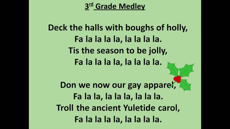 01 - Grade 3 Christmas Medley