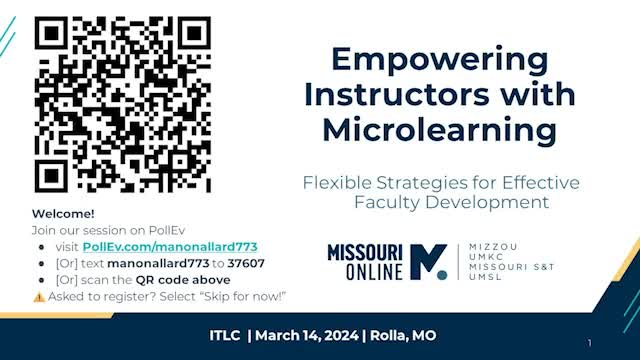 ITLC-2024 Empowering Instructors with Microlearning