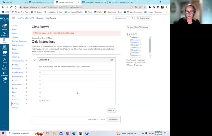 Class Survey Instructions
