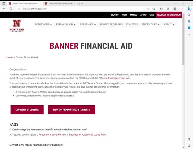 Financial Aid - Technology