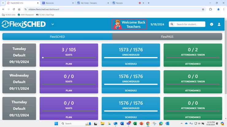 Taking Attendance in FlexiSCHED 2024-25