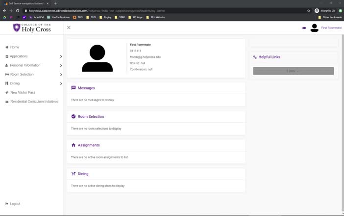 Creating a Roommate Profile
