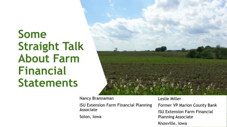 Some Straight Talk About Farm Financial Statements