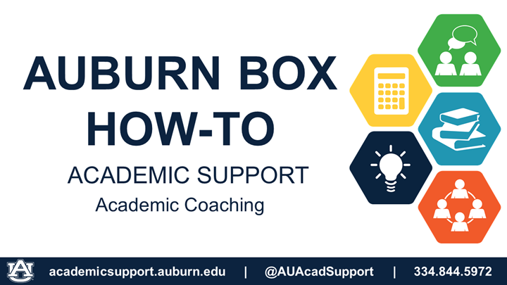 Auburn Box How-To, Academic Support