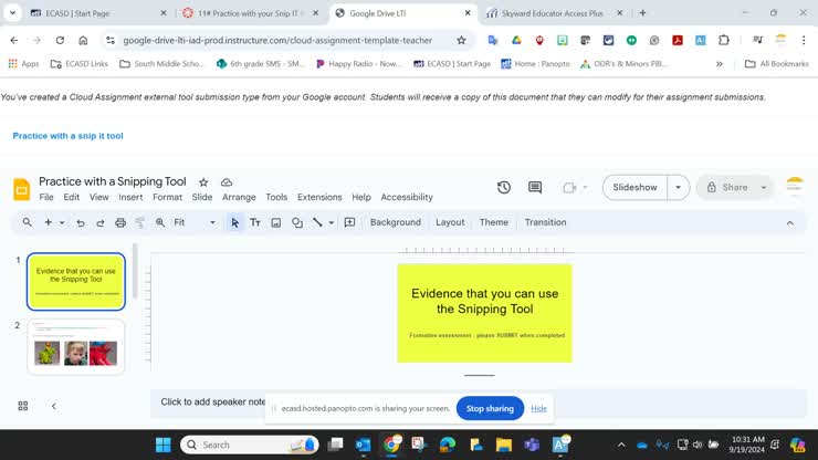 Snip and sketch / snipping tool assignment