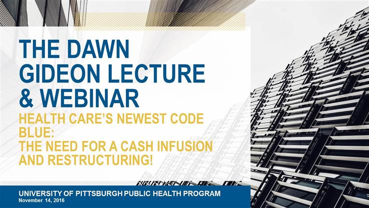 The 2016 Dawn Gideon Lecture - November 14, 2016