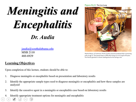 AUDIA NSB Meningitis Encephalitis Bugs SPR 2024