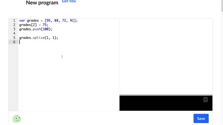 CSC 106 Arrays Memory Diagram
