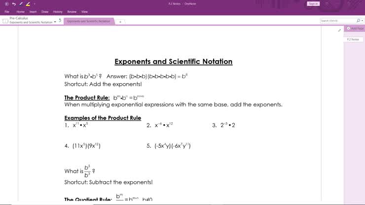 Exponents and Scientific Notation