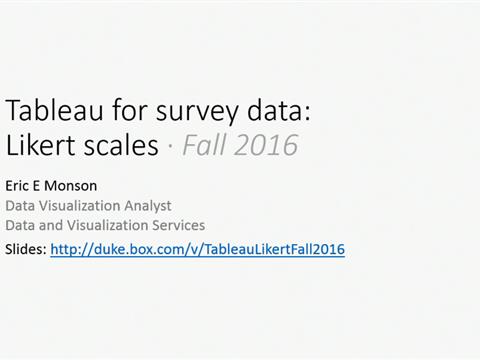 Visualizing Basic Survey Data in Tableau - Likert Scales