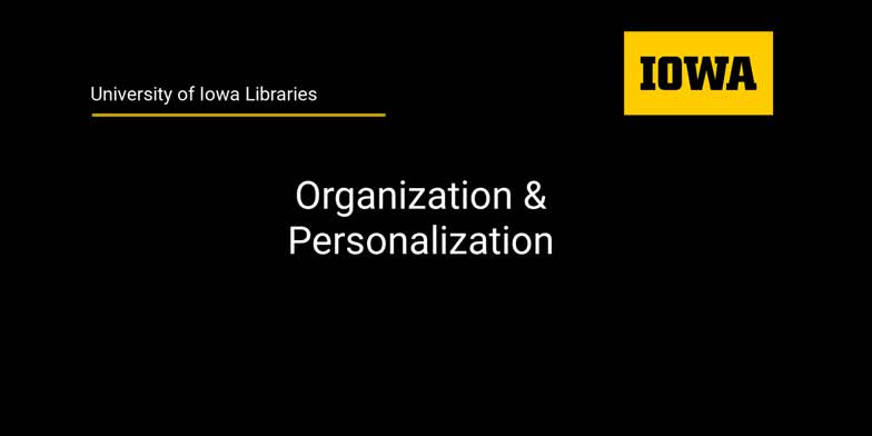 Citation Management - Organization