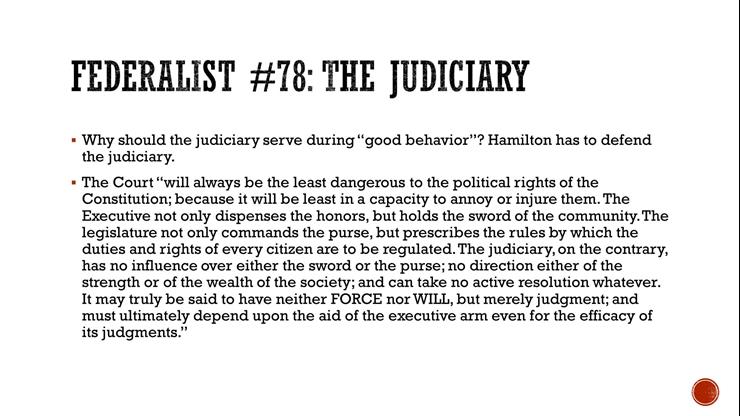 Federalist 78 (Judiciary)