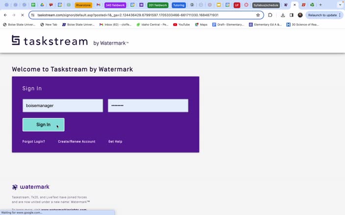 Professional Year Taskstream Overview Video for PE Majors