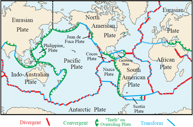 Mapping Plate Tectonic Boundaries for Lab 4