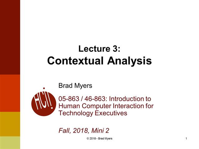 Lecture 03: Contextual Analysis