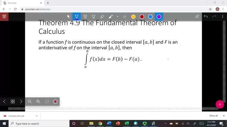 MAT 271 Proof of Fundamental Theorem of Calculus