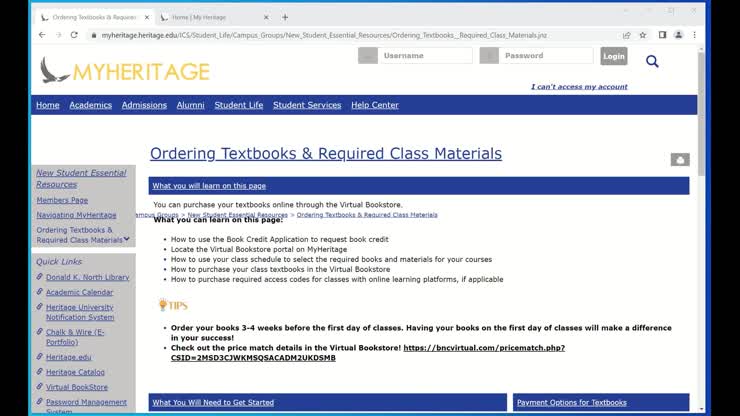 Ordering Textbooks & Class Material Tutorial