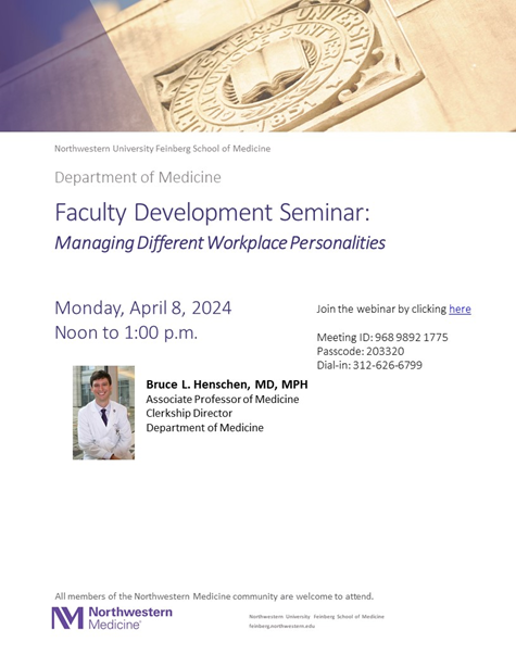 2024.08.04 - Faculty Development Seminar - Bruce Henschen - Managing ...