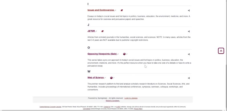 Finding General Databases Through Databases A-Z