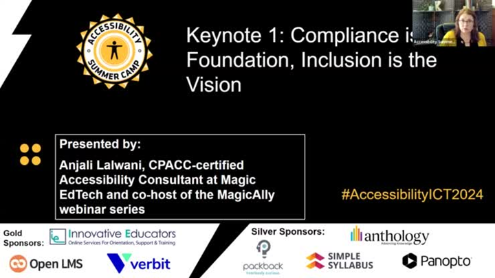 Keynote 1: Compliance is the Foundation, Inclusion is the Vision - Final