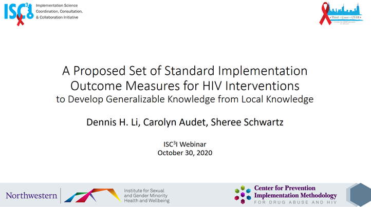 Implementation Outcome Measures for HIV Interventions