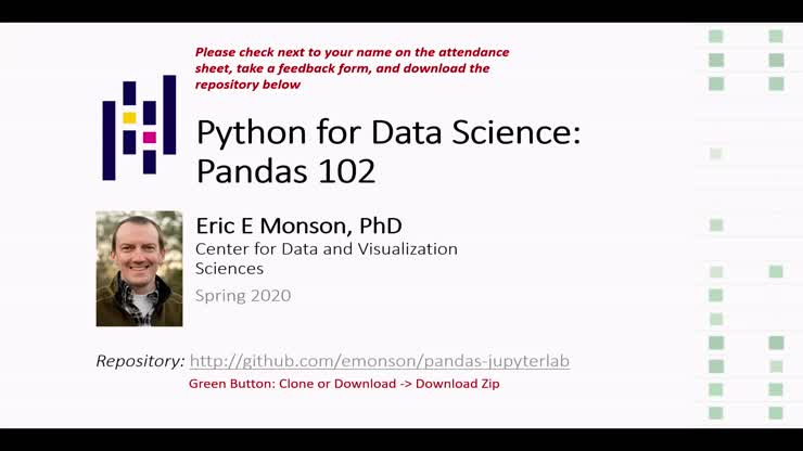 Python for Data Science: Pandas 102