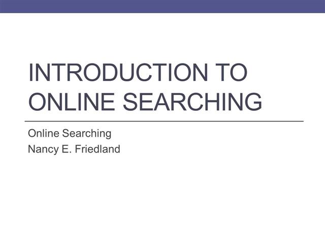Introduction to Online Searching