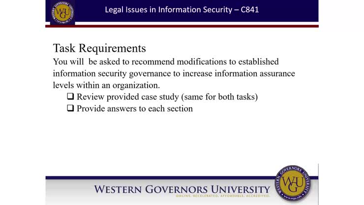 C841 Task 2 Requirements Walkthrough