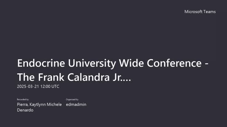 The Frank Calandra Jr._Innovations in Diabetes Lecture_ Margaret Zupa ...