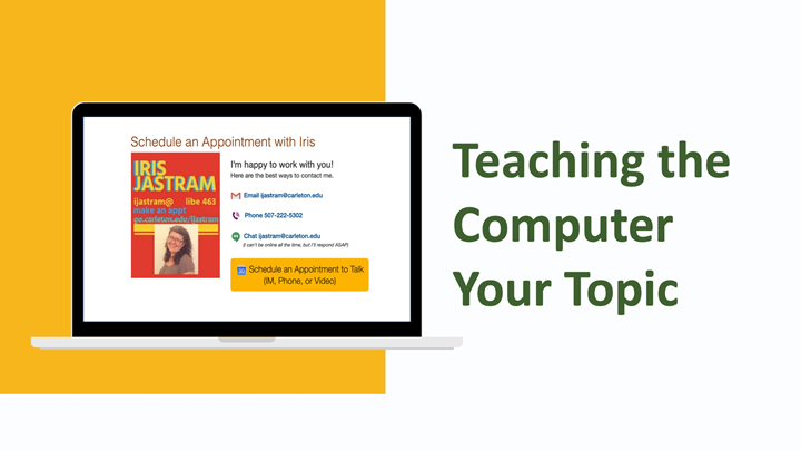 Teaching the Computer Your Topic
