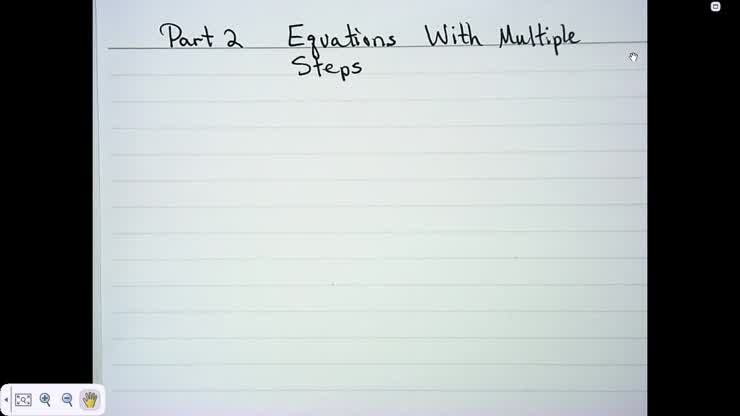 Solving Multi Step Equations without Parentheses