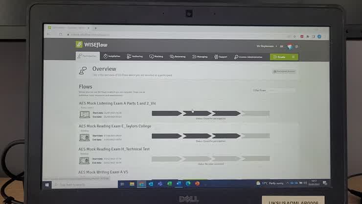 How to complete the writing exam on WISEflow