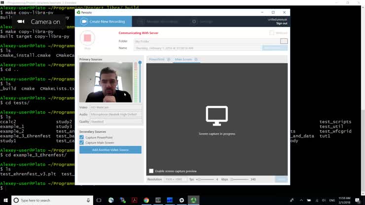 Libra Tutorial: Ehrenfest dynamics in different representations.