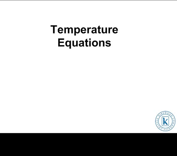 Temperature Equations