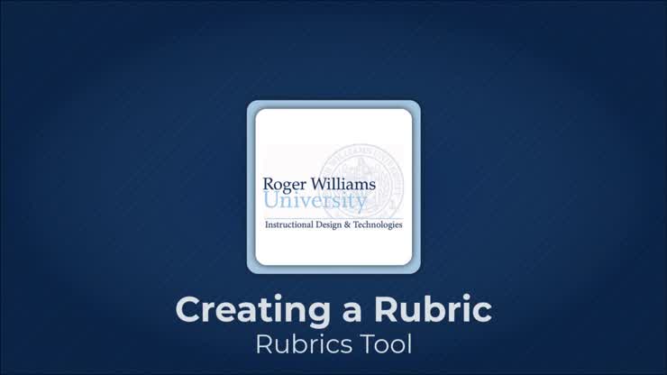 Creating a Rubric