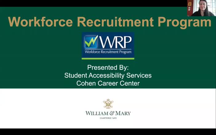 Informational Session - Workforce Recruitment Program - Recorded Session