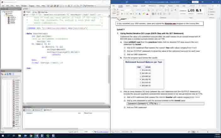 Video 62 Sasp2 Chapter 6 1 Using Iterative Do Loops Part Ii