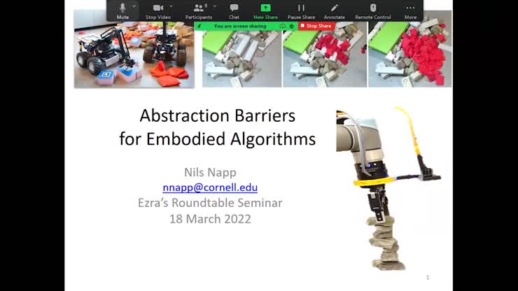 Ezra's Round Table on 3/18/2022 - Nils Napp: Abstraction Barriers for ...