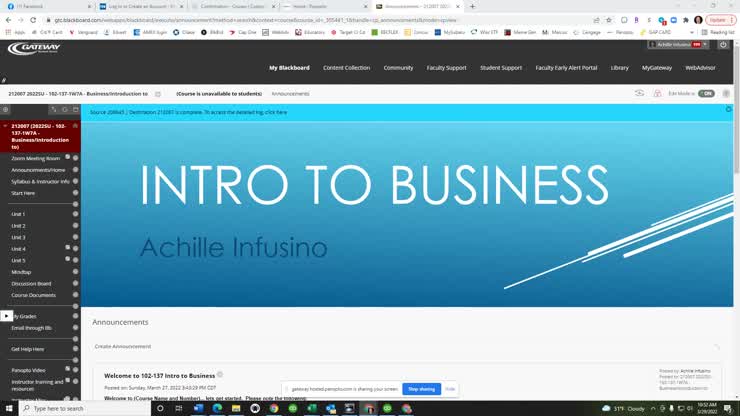 Welcome to Intro to Business WEB