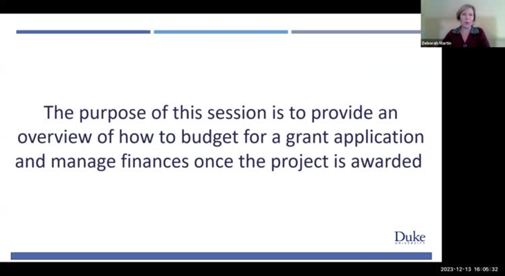 OPSD RCA Session – How to Budget and Manage Grant Finances